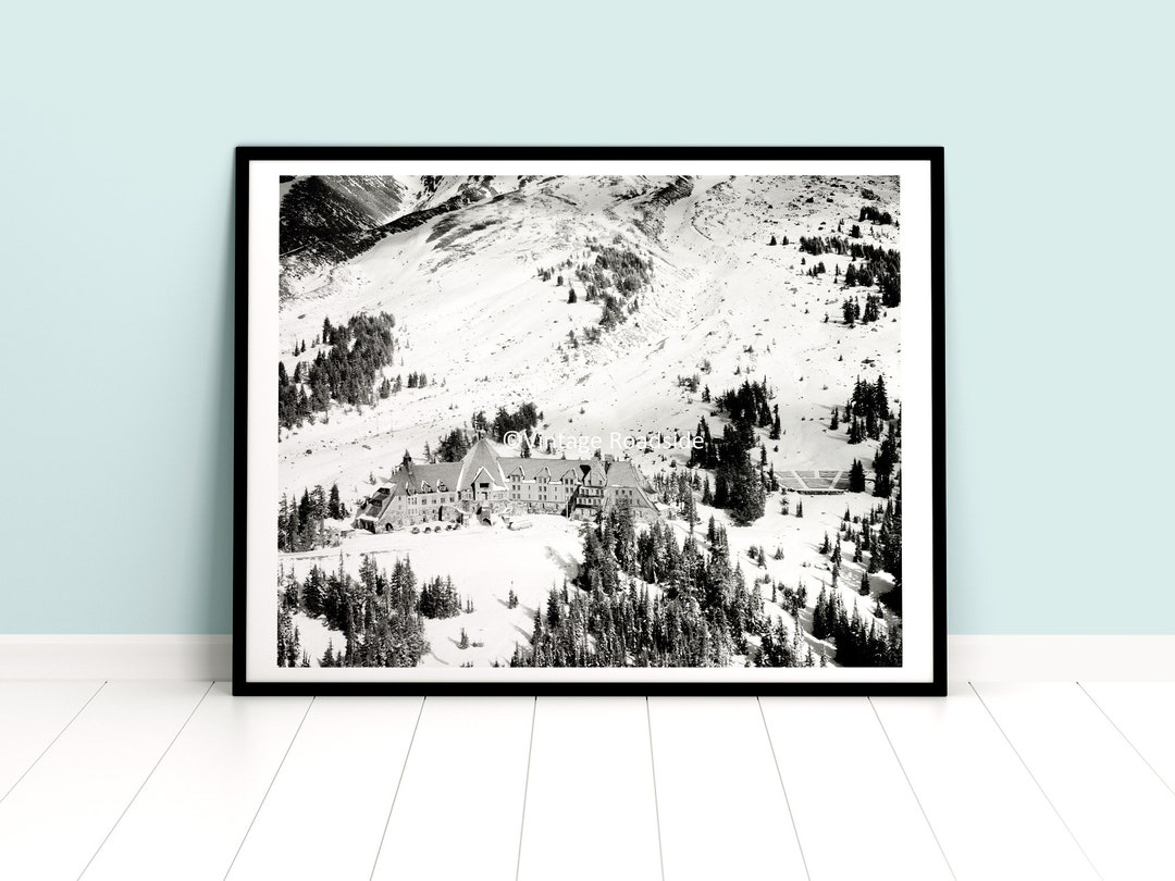 Vintage Aerial Photo of Timberline Lodge Archival Print From - Etsy