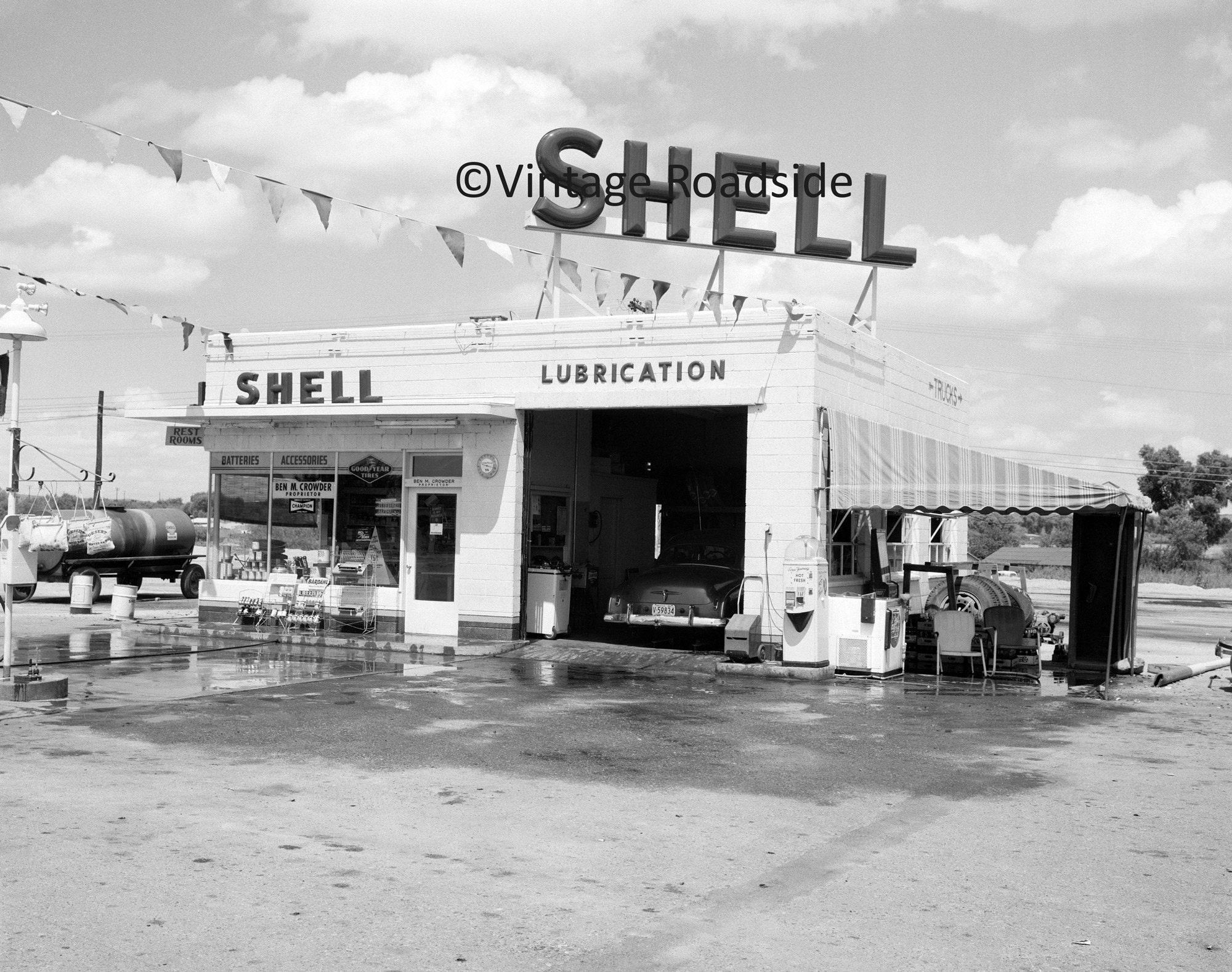 Vintage Gas Station Photo Shell Station Wickenburg Arizona | Etsy