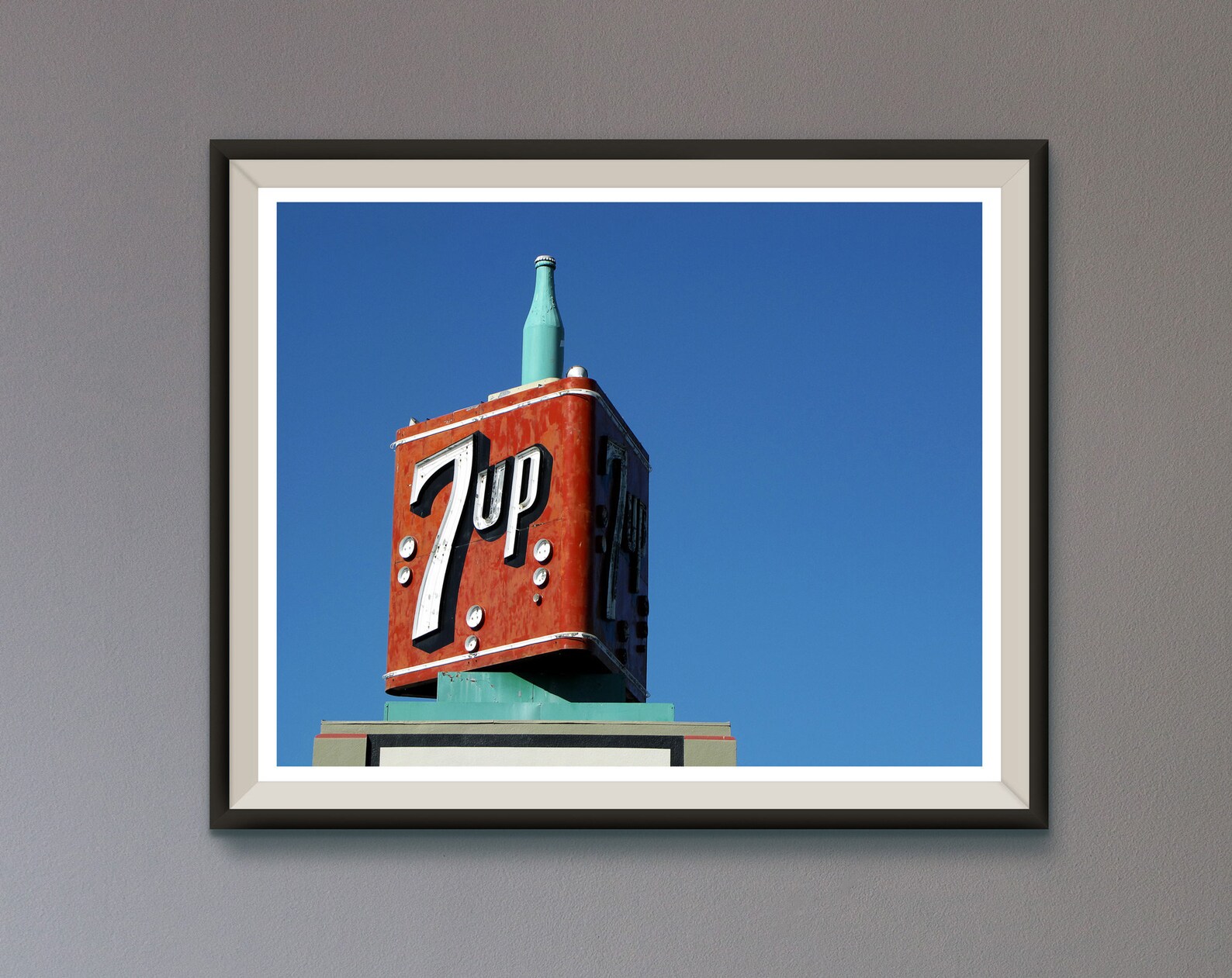 Vintage 7Up Neon Sign Print Portland Oregon Photo Fine Art | Etsy