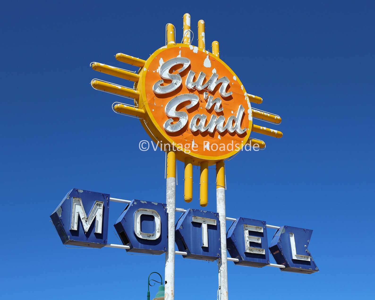 Route 66 Neon Motel Sign Print Sun 'n Sand Photo Santa - Etsy