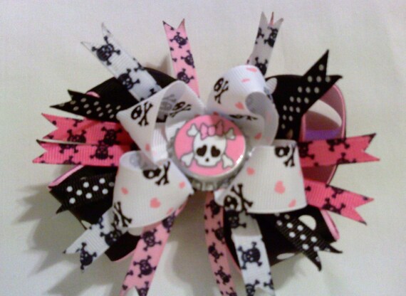 Items similar to Large Punk Rock Princess Hair Bow on Etsy