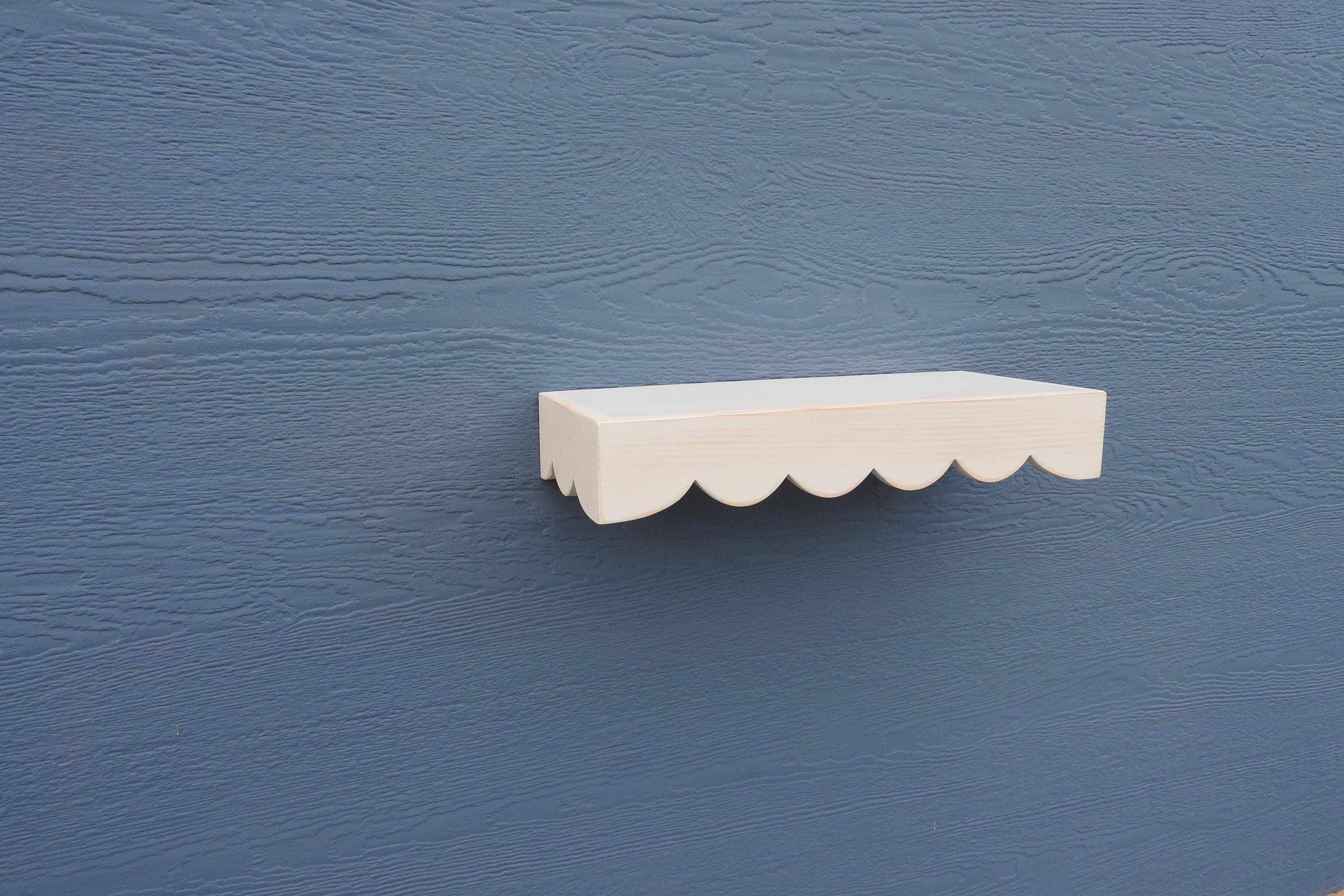 White Floating Scallop Shelf - Multiple Sizes - Nursery Decor - Girls ...