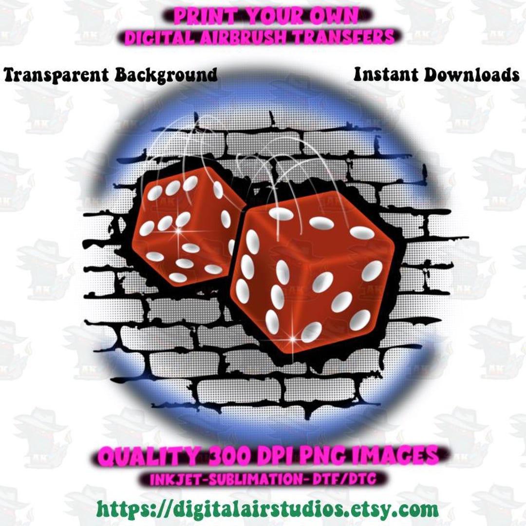 Red Dice - Graffiti -design DTF, Sublimation ,inkjet Png - Etsy