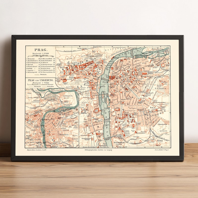 Maps of Czech Republic - Etsy