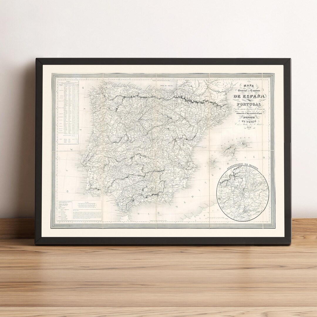 Spain Old Maps Etsy
