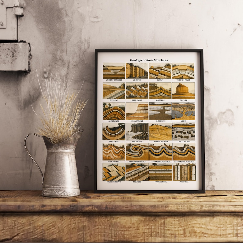 Geological Rock Structures Chart | Illustrated Guide to Rock Formations ...