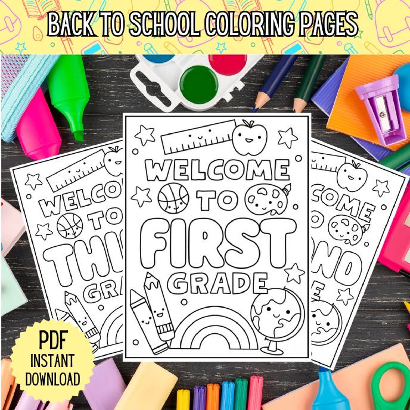 Back to School Coloring Pages, School Coloring Pages, Back to School ...