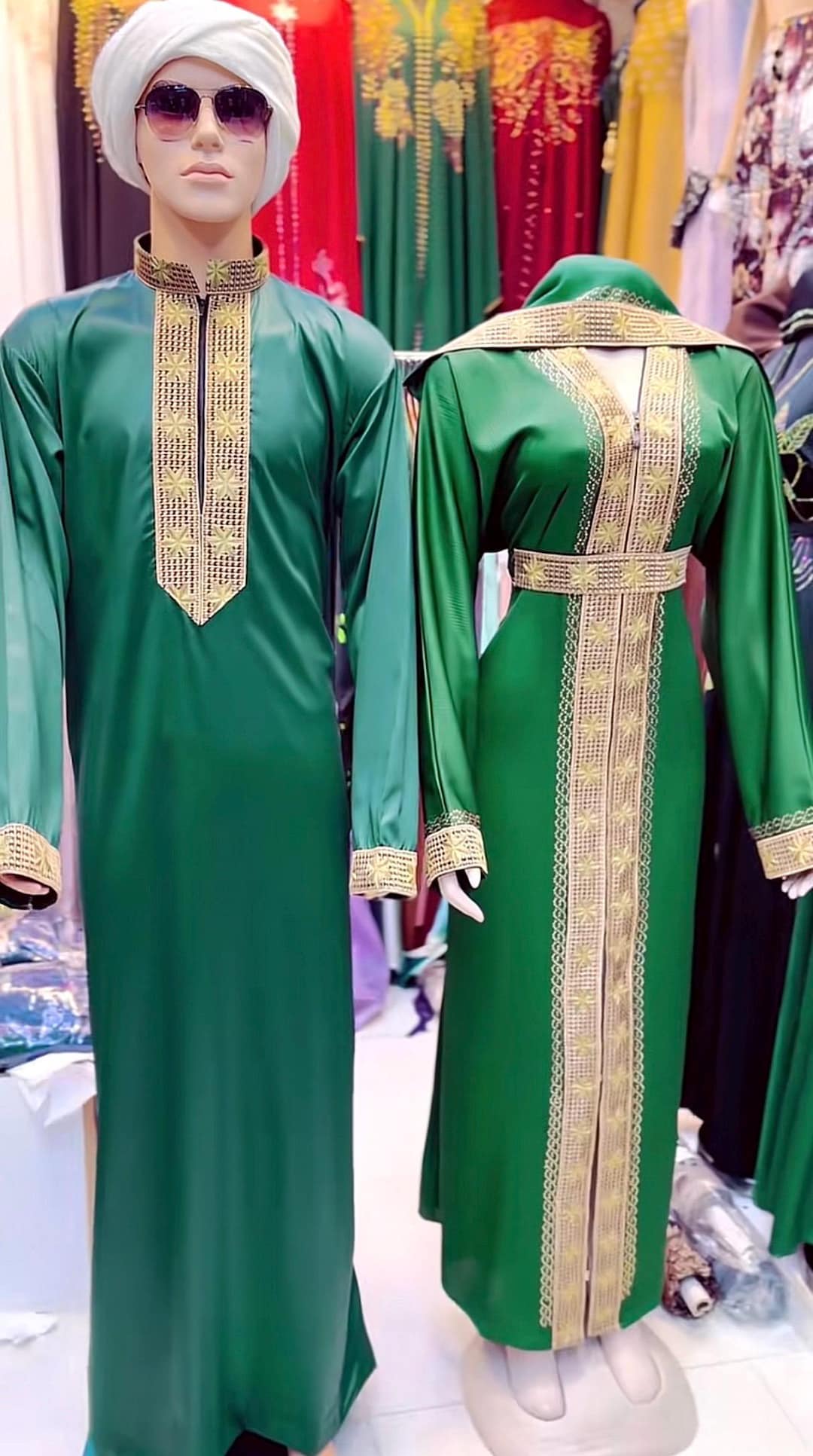 Matching Couple Abaya & Thobe Set for Eid | His and Hers Islamic Outfit ...