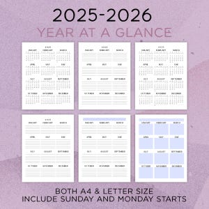 2025 2026 Printable Editable Calendar Bundle Includes Monthly Calendars ...