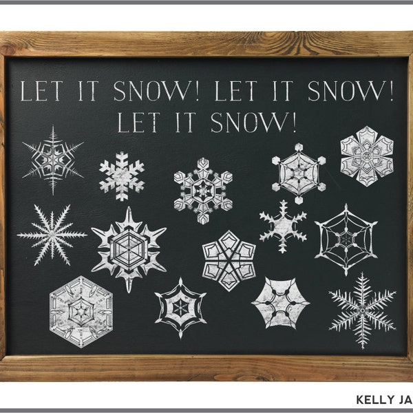 Chalkboard Snowflake - Etsy