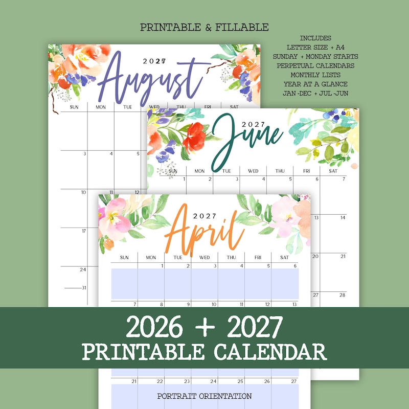 2026 Edible Calendar - Etsy