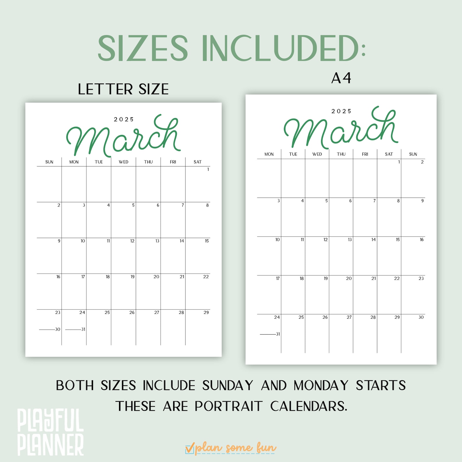 2026-2027 Printable Calendar Bundle: Editable Monthly & Perpetual ...