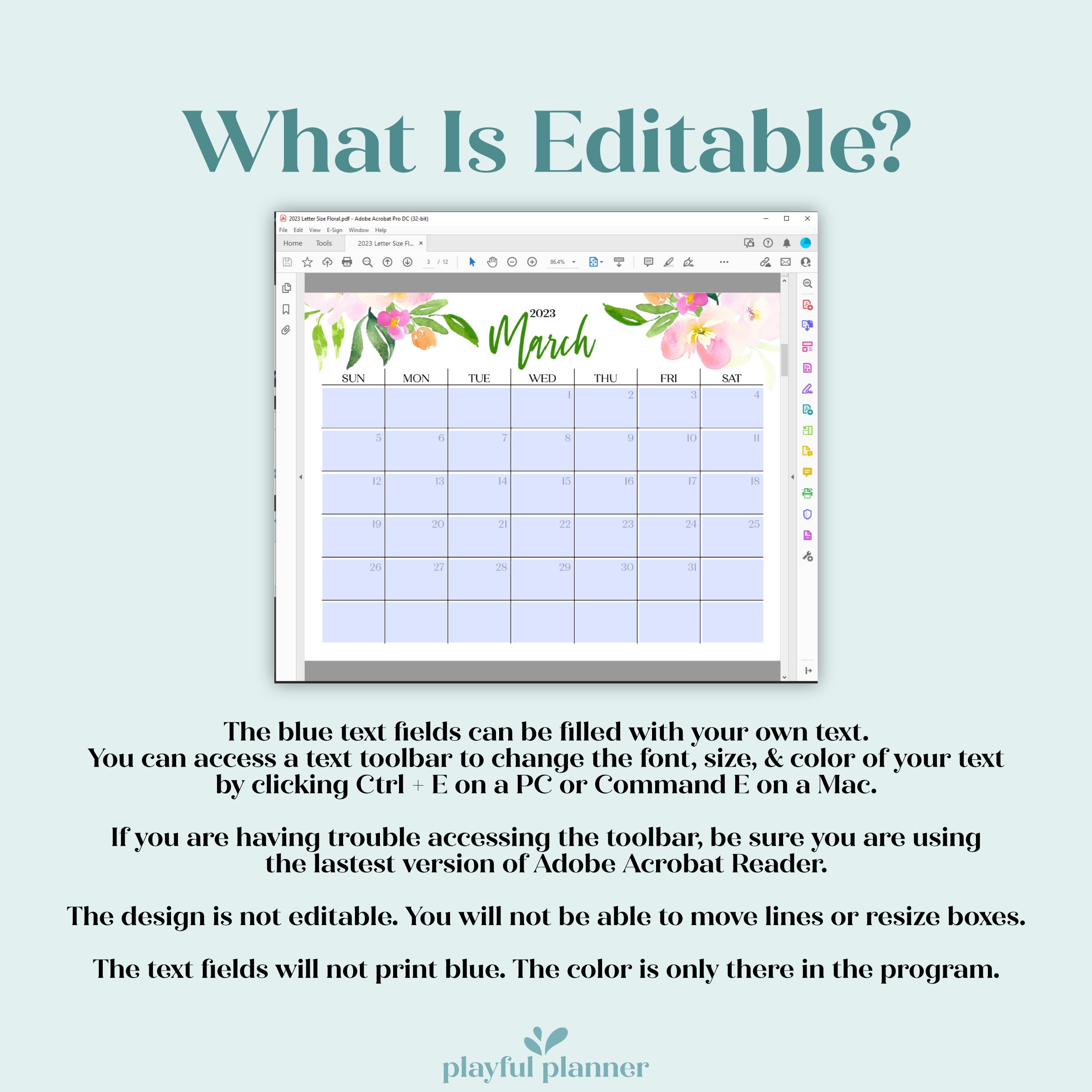 2022 2023 Printable Editable Calendar Bundle Includes Monthly - Etsy Canada