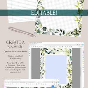 Botanical Planner Printable Bundle: Daily, Weekly, Monthly (editable ...