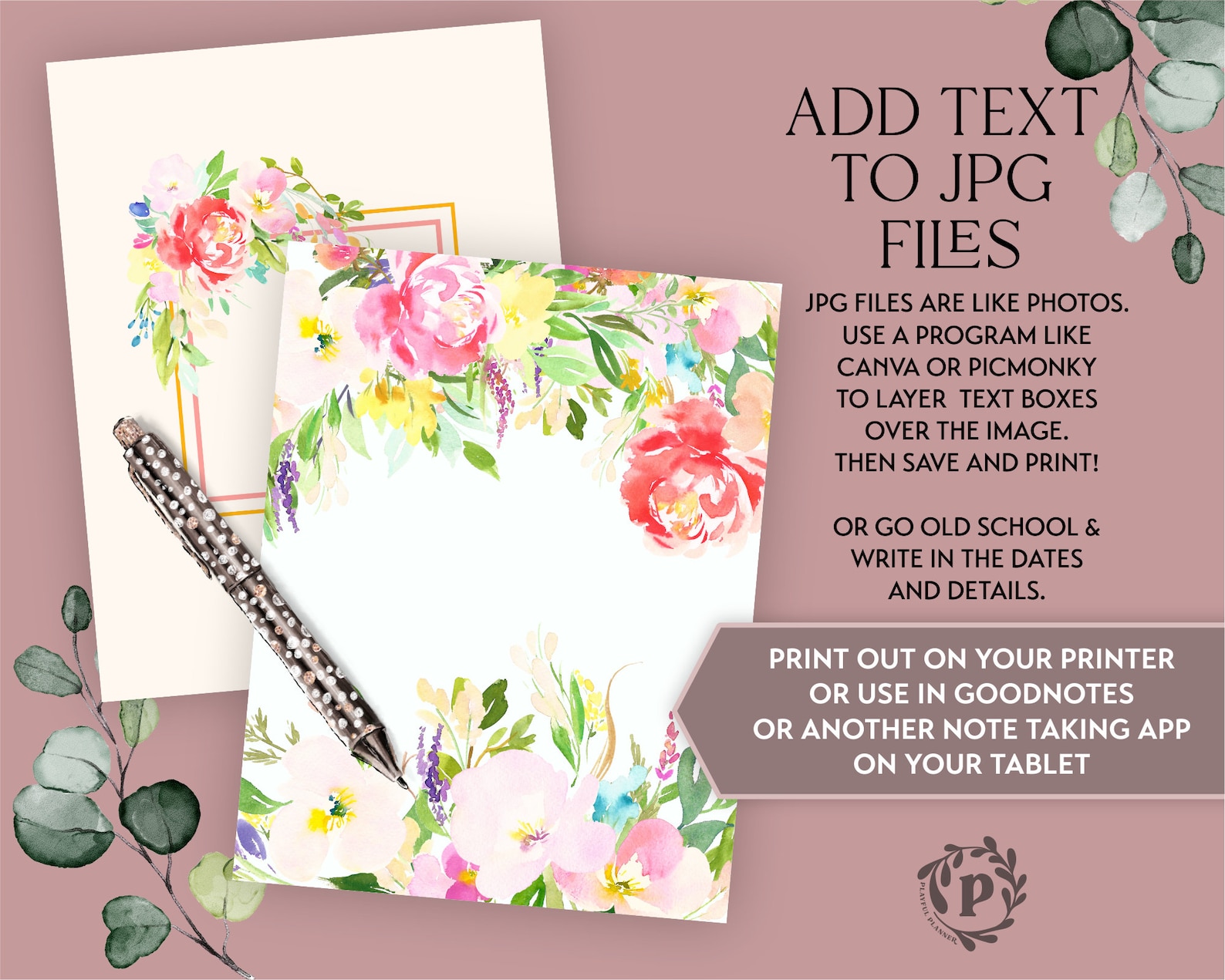 Printable Planner Cover Page Insert Editable PDF Files in A5 | Etsy