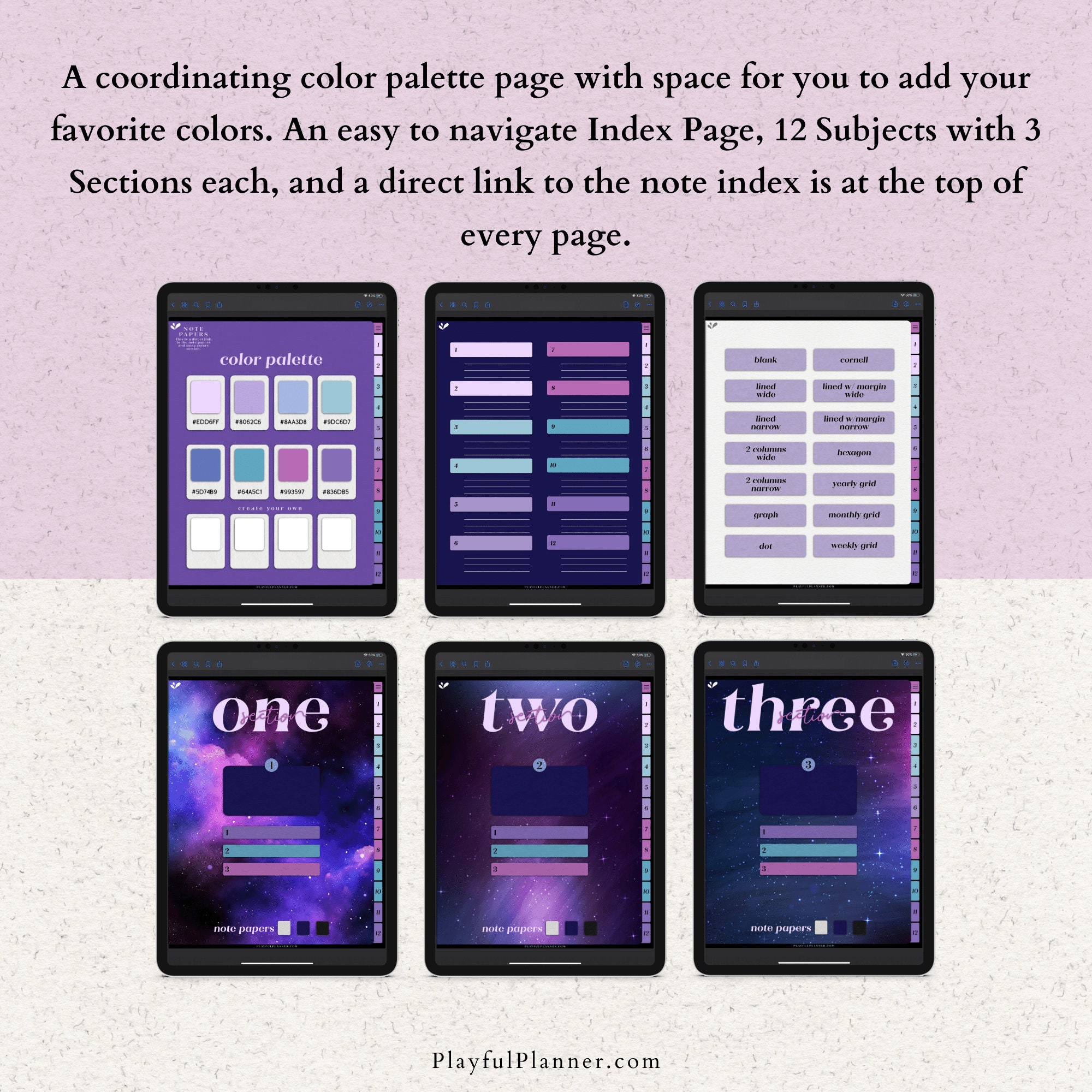 12 Subject Digital Notebook With Hyperlinked Tabs 14 Note - Etsy Canada