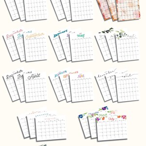 2025 Printable Calendar Bundle With Lifetime Updates | Portrait and ...