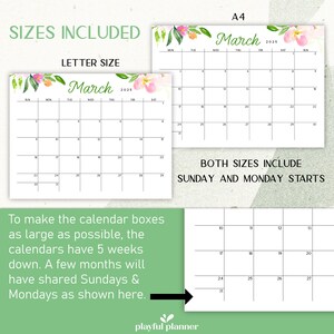 2025 2026 Printable Editable Calendar Bundle Includes Monthly Calendars ...