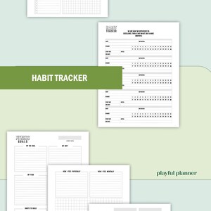 Self Care Fitness Wellness Goal Planner Bundle Printable Inserts ...