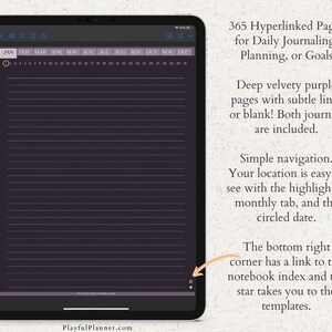 Dark Mode Digital Daily Journal: Hyperlinked Planner With Stickers (PDF ...