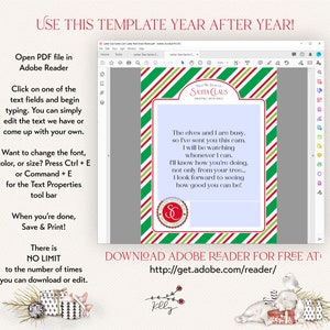 Editable Santa Cam Letter | Printable PDF & JPG Files | Use Santa's ...