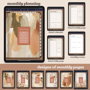 2026 Cozy Autumn Floral Digital Planner: Goodnotes Sidecar Stickers ...