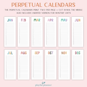 2025 2026 Printable Calendar Bundle Editable Portrait Monthly Calendars ...