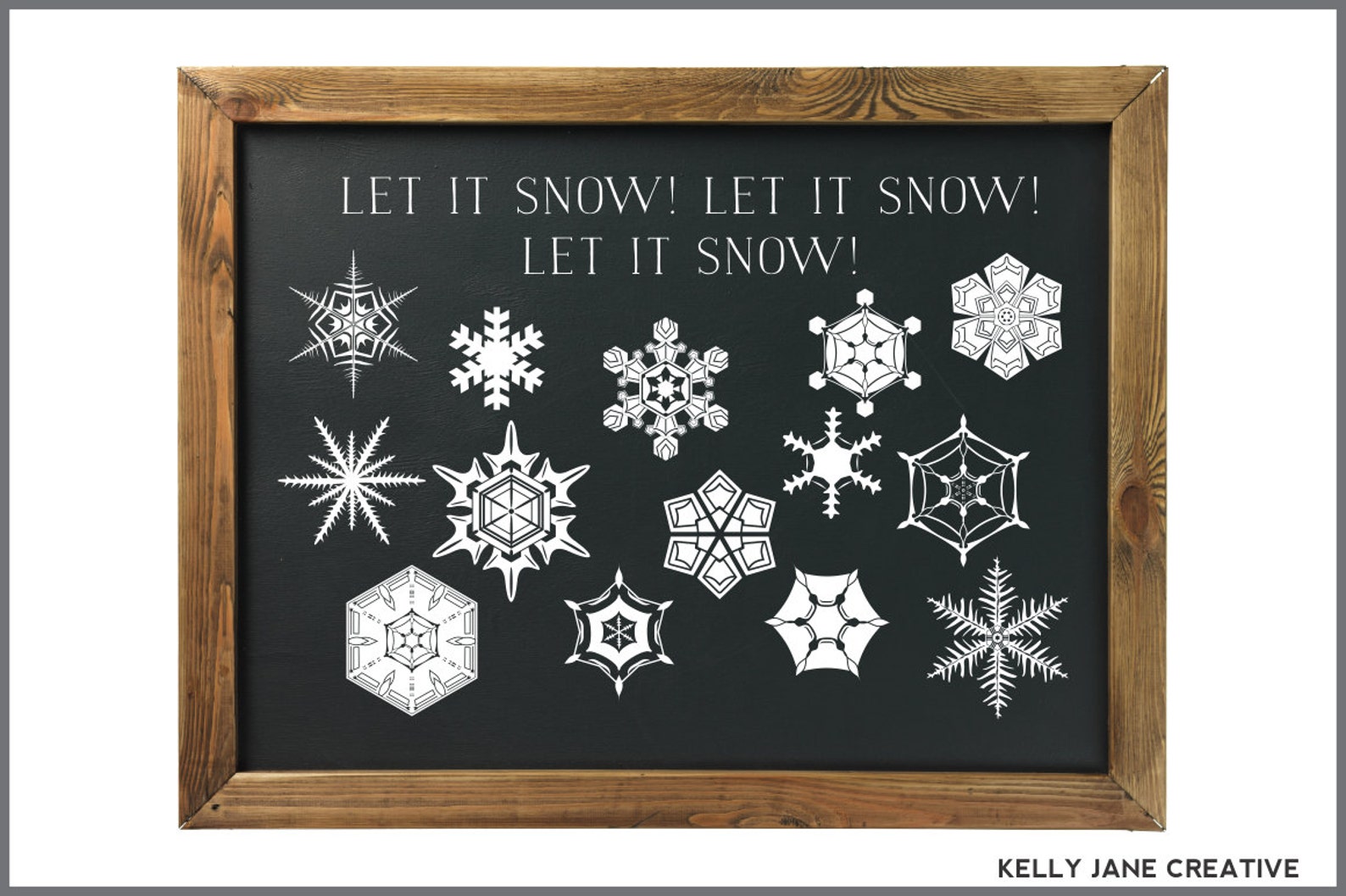 Chalkboard Snowflake Clipart Instant Download Includes PNG | Etsy