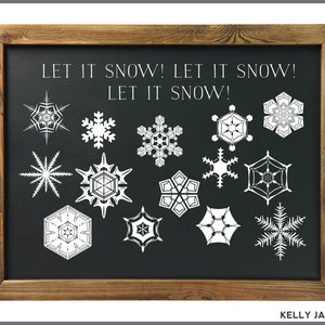 Chalkboard Snowflake Clipart Instant Download Includes PNG - Etsy