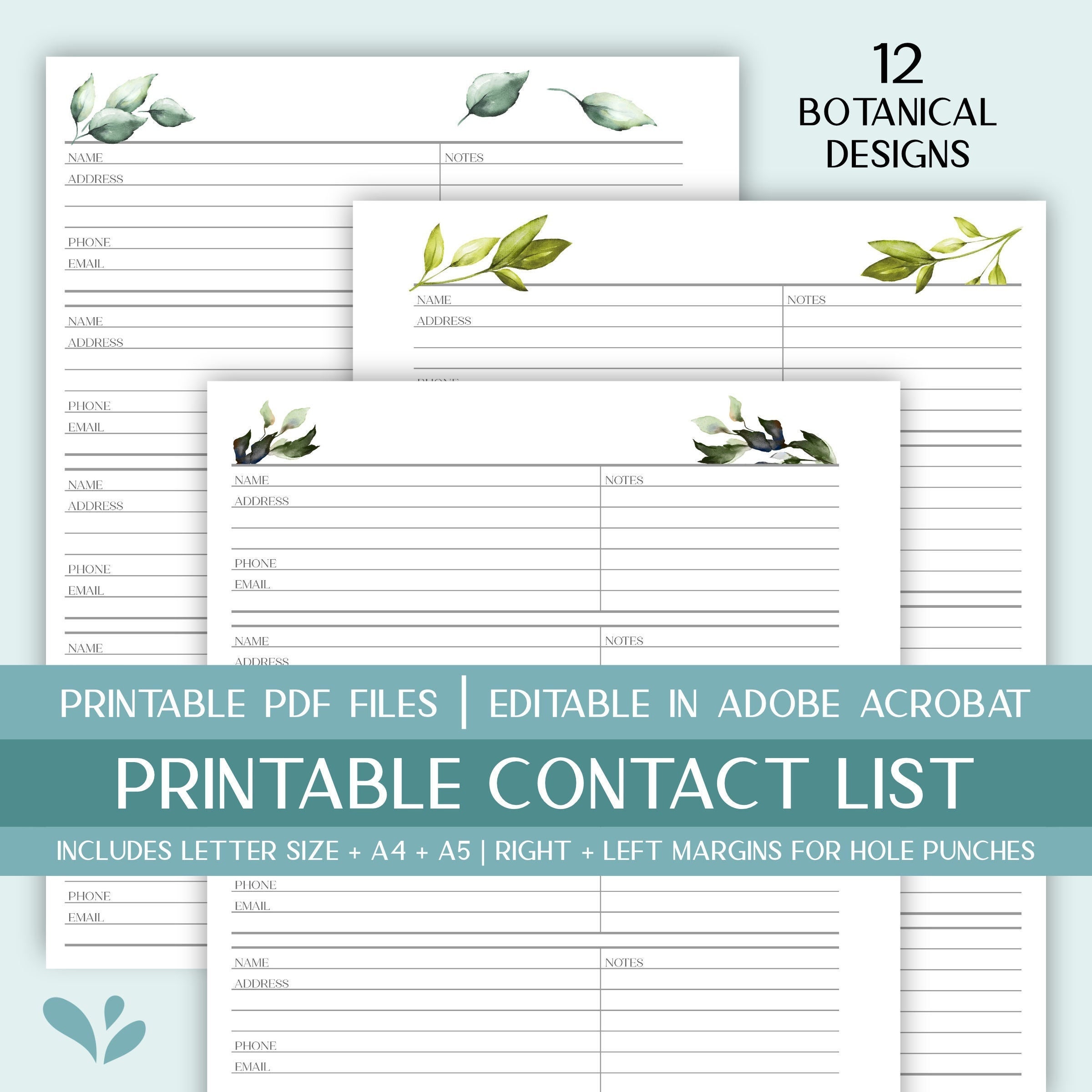 Address Book Printable Pdf