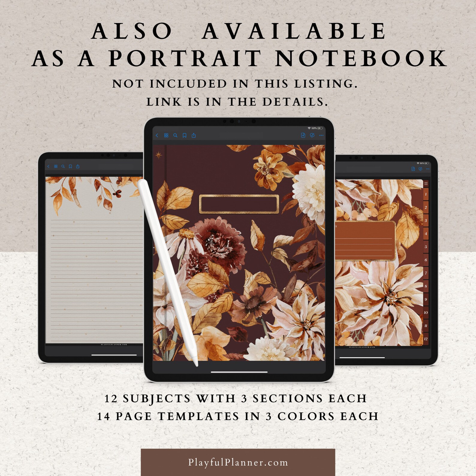 8 Autumn Covers for Digital Planners Notebooks or Journals - Etsy