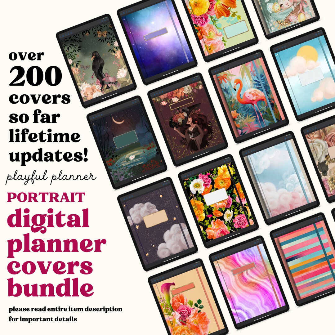 200+ Digital Planner Covers Bundle: iPad Note-taking (PDF Download) - Etsy