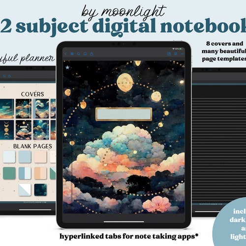 12 Subject Digital Notebook With Hyperlinked Tabs 14 Note - Etsy