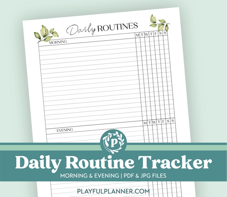 Printable Daily Routine Tracker Habit Tracker to Do List | Etsy