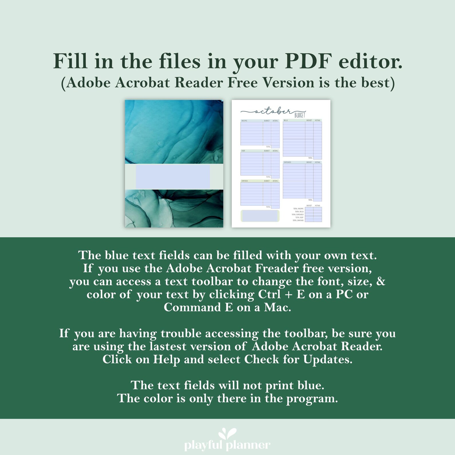 Printable Monthly Budget Planner: Fillable PDF, A4 A5 Letter Size - Etsy