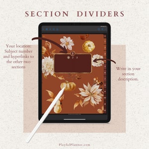 12 Subject Digital Notebook, Hyperlinked Tabs, 14 Paper Templates ...