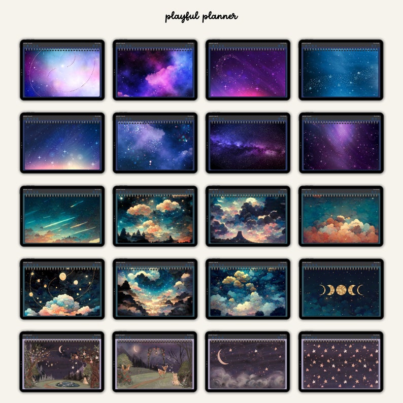 Landscape Digital Planner Covers Bundle: 100+ Designs (digital Download ...