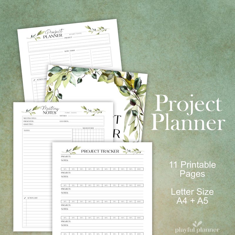 Project Planner Printable - Etsy