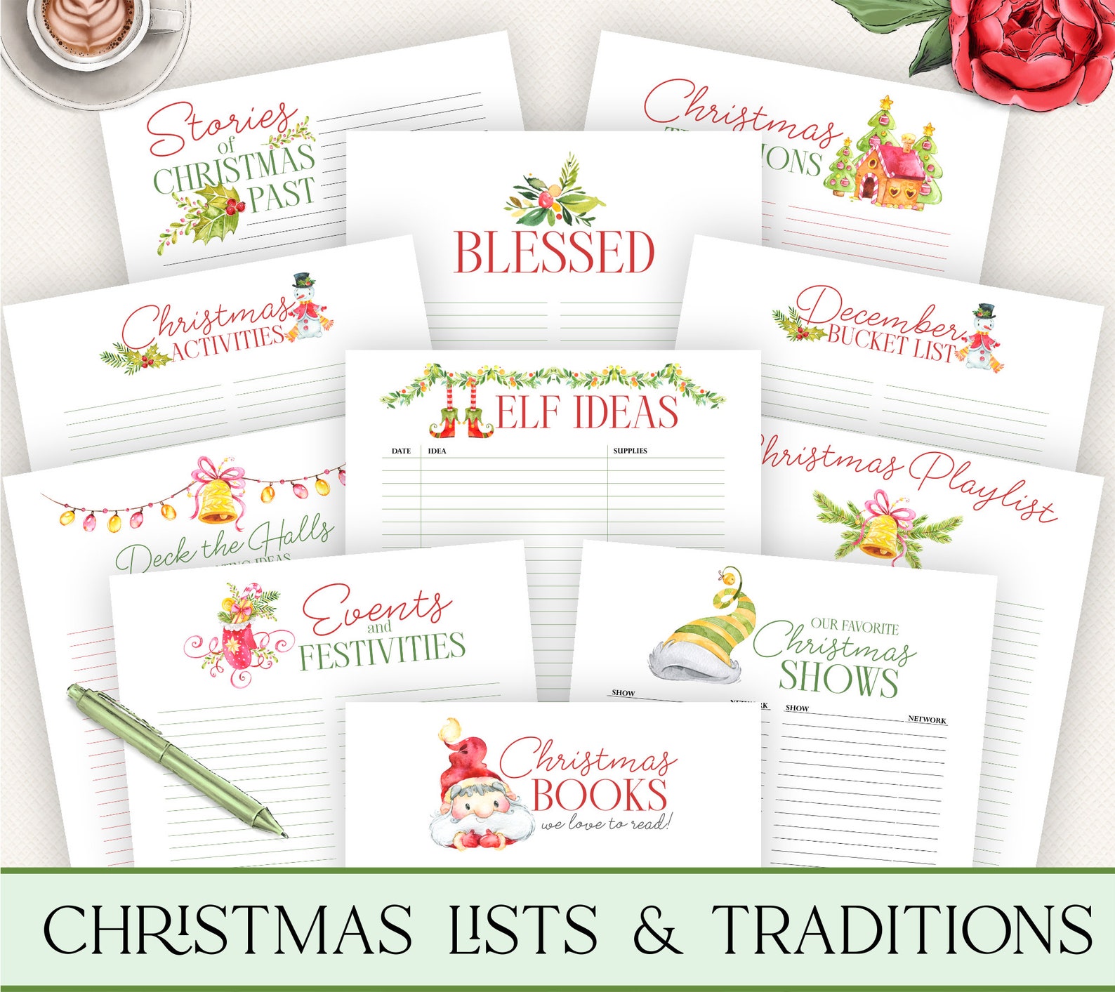 Christmas Planner Printable A5 A4 & Letter Size Includes Gift - Etsy