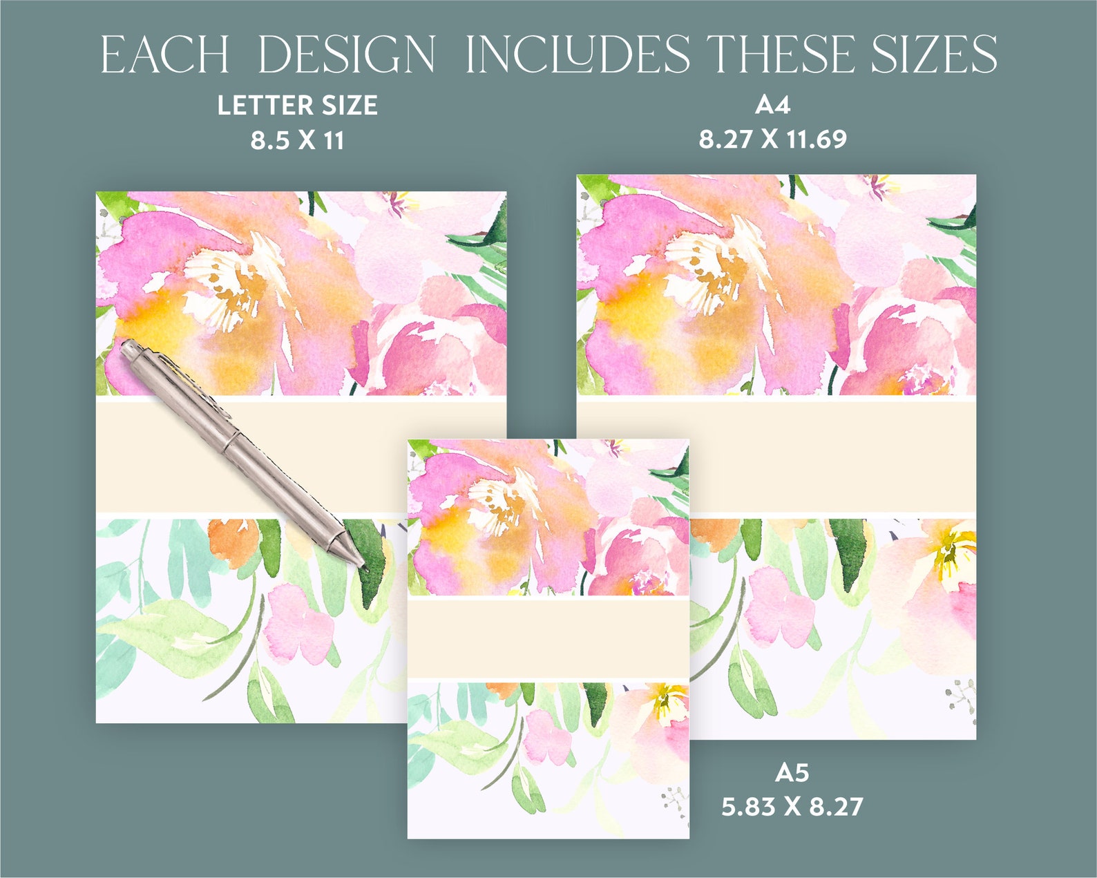 Printable Planner Cover Page Insert Editable PDF Files in A5 | Etsy