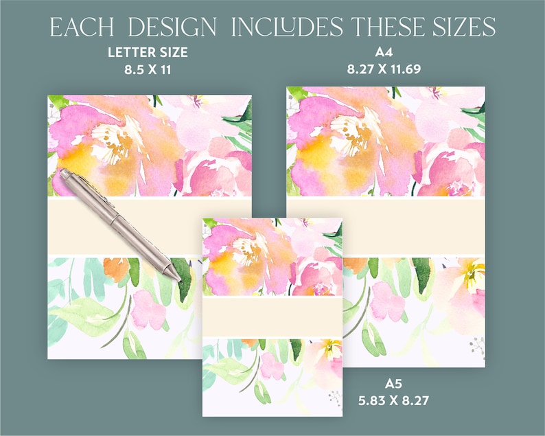 Printable Planner Cover Page Insert Editable PDF Files in A5 | Etsy