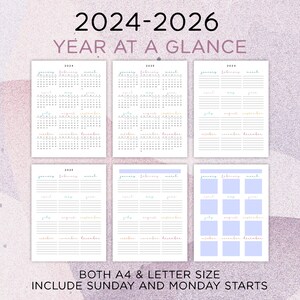 Printable Editable 2025 2026 Landscape Monthly Calendar Bundle Includes ...
