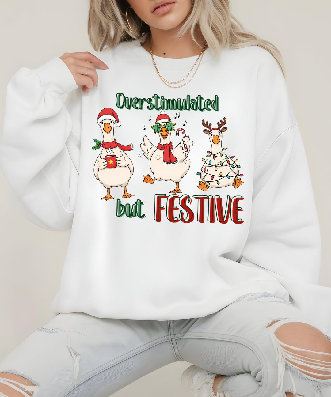 Christmas Png Designs, Overstimulated but Festive Png - Etsy