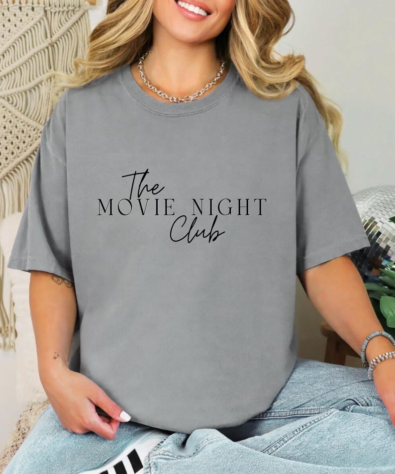 The Movie Night Club Shirt PNG | Trendy Graphic Tee | Cozy Aesthetic ...