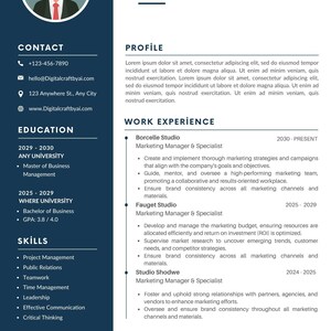 Editable Modern CV TEMPLATE for Microsoft Word Professional Resume ...