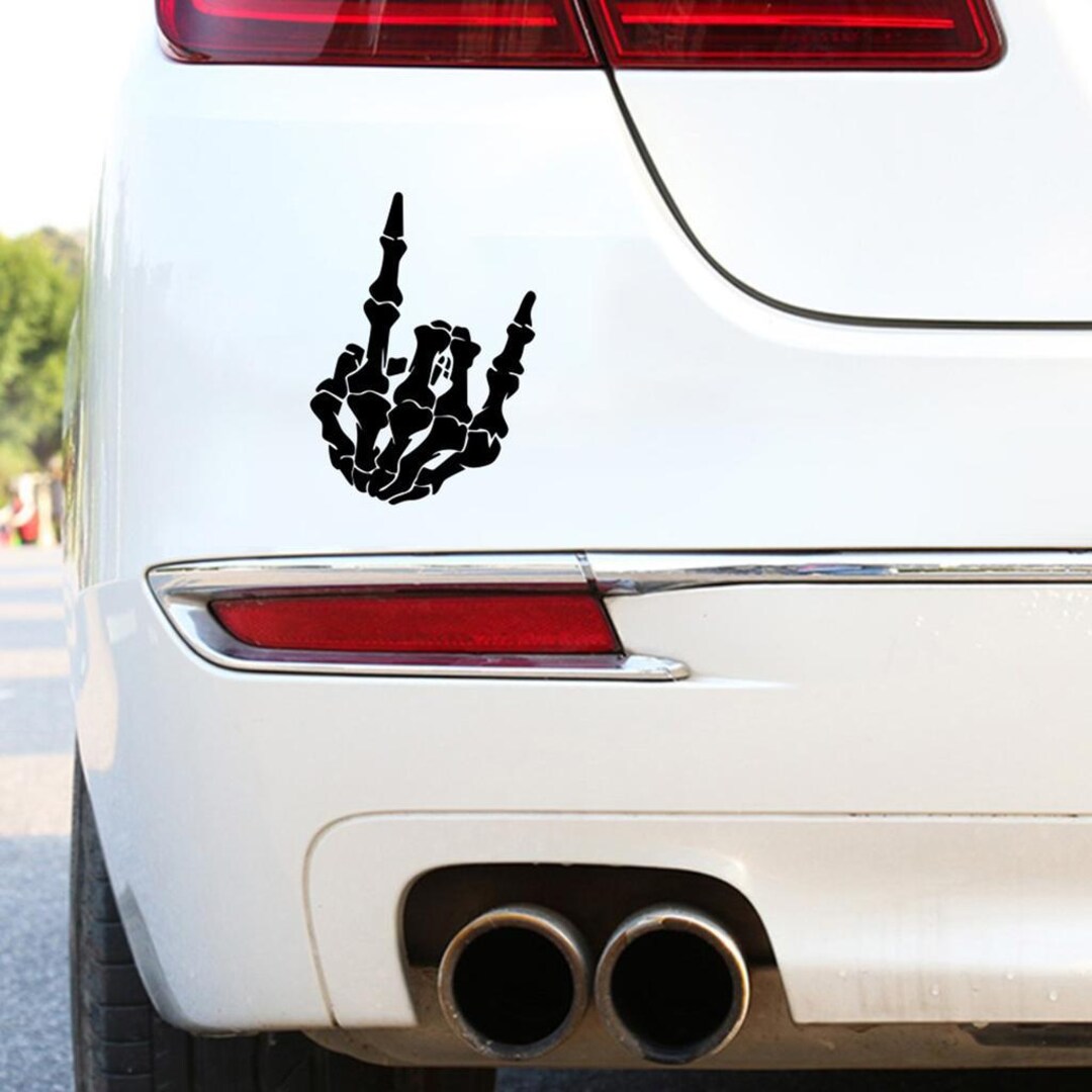 Waterproof Skeleton Hand Sticker Vinyl Decal Window Bumper Sticker for ...