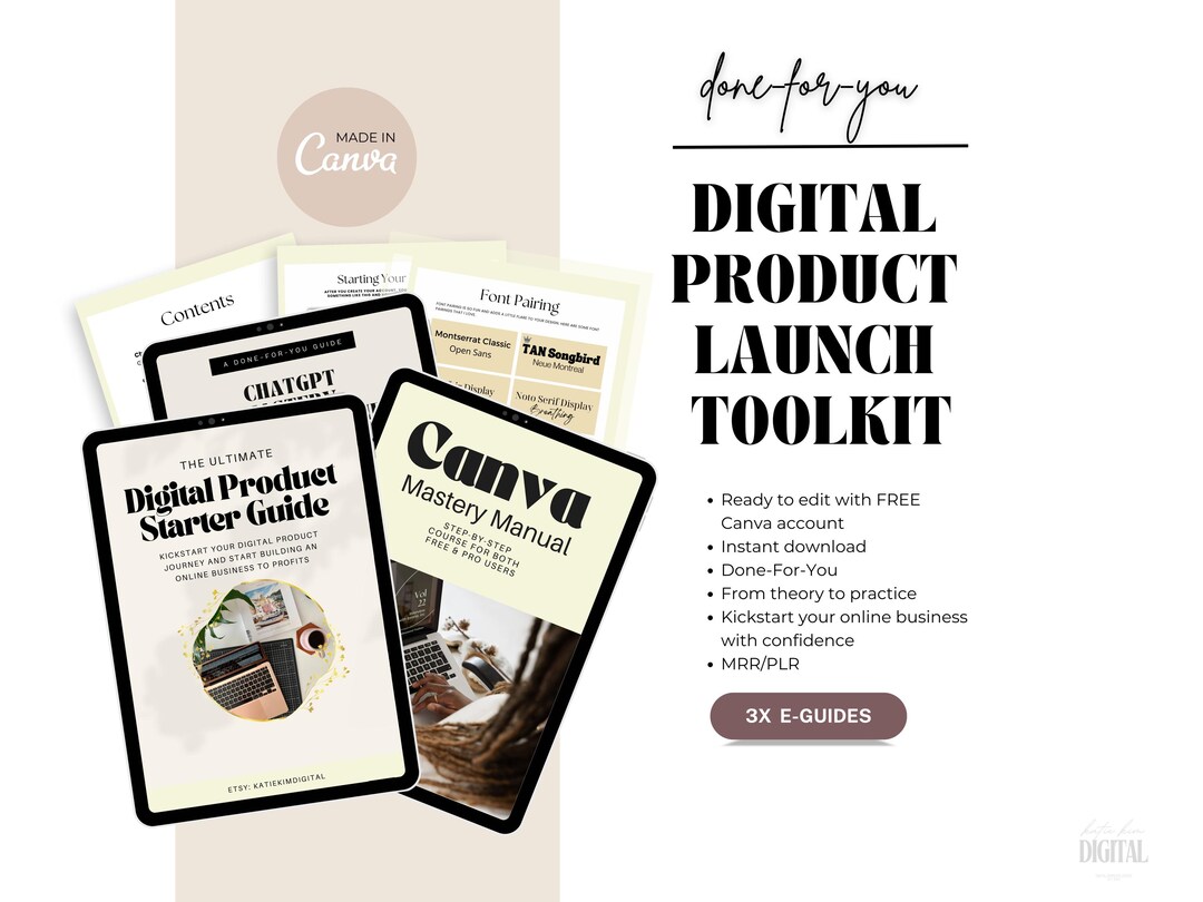 Digital Product Launch Toolkit 2025: MRR PLR Business Bundle - Etsy