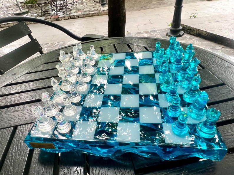 Handmade Ocean Chess Set Epoxy Resin : Luxury - Personalized , Stylish ...