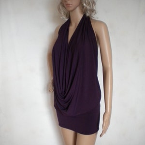 Backless Drape Halter Top Sexy Mini Dress Backless Drape - Etsy Denmark