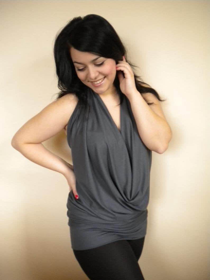 Backless Drape Halter Top, Sexy Mini Dress, Backless Drape Mini Dress ...